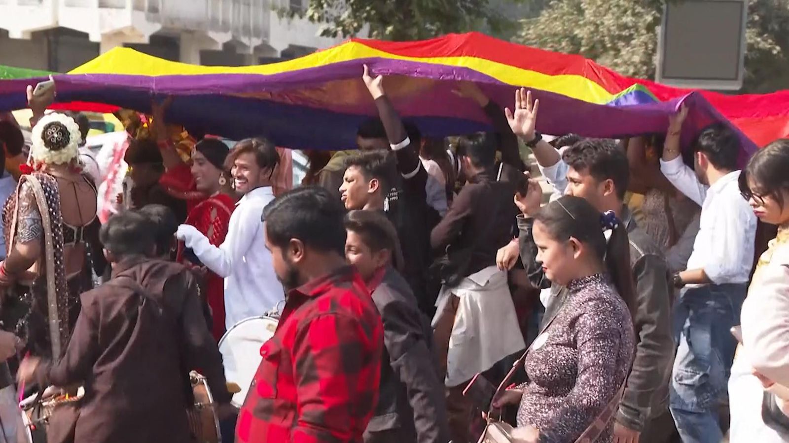 India: Thousands gather for annual Pride parade in New Delhi | World News | Sky News
