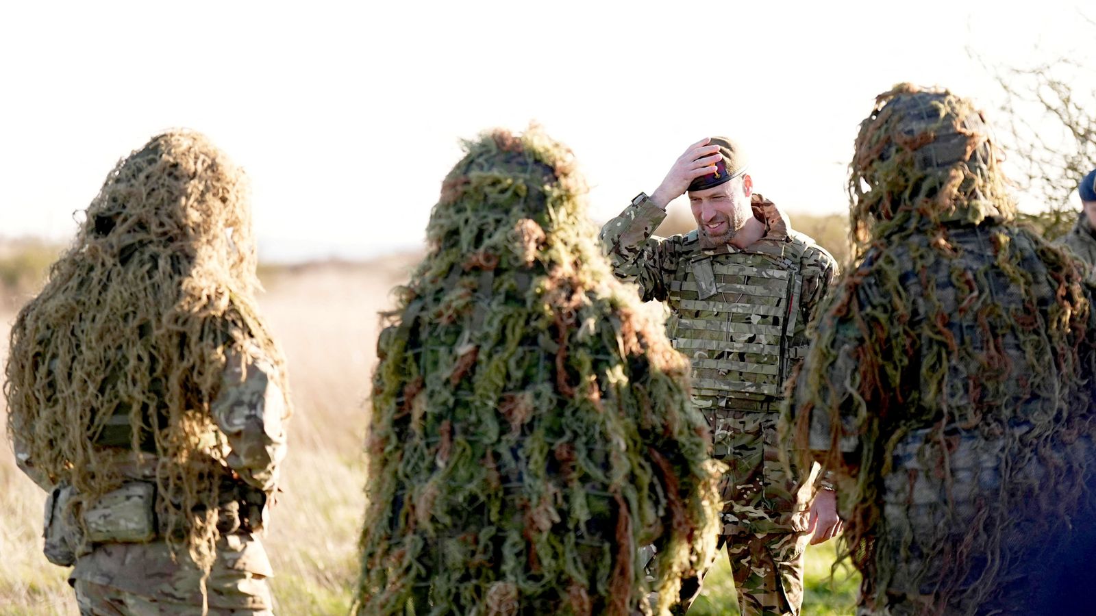 Prince William flies drone and fires sniper rifle during live fire ...