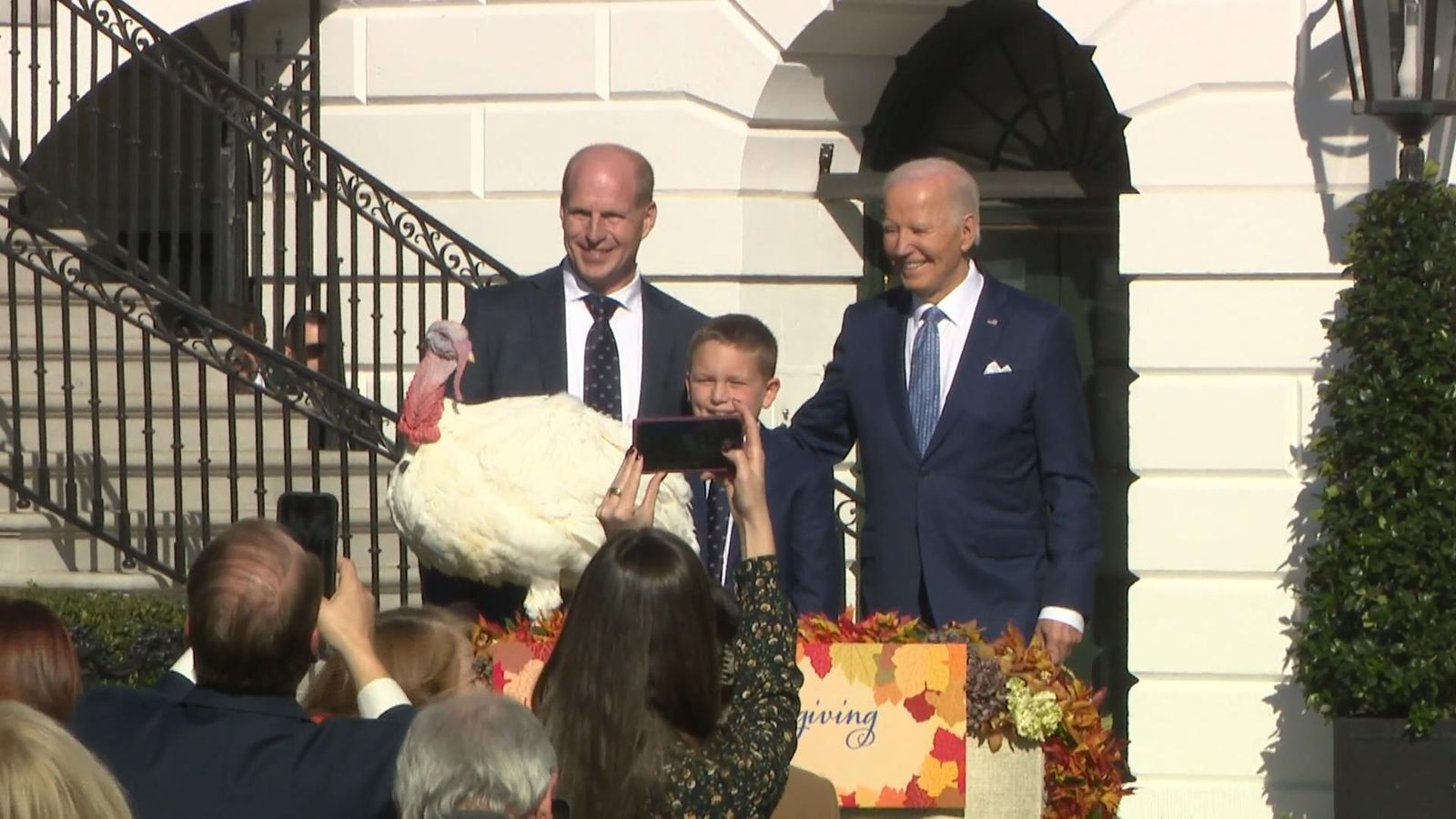 US President Joe Biden has pardoned two turkeys as part of the annual ...