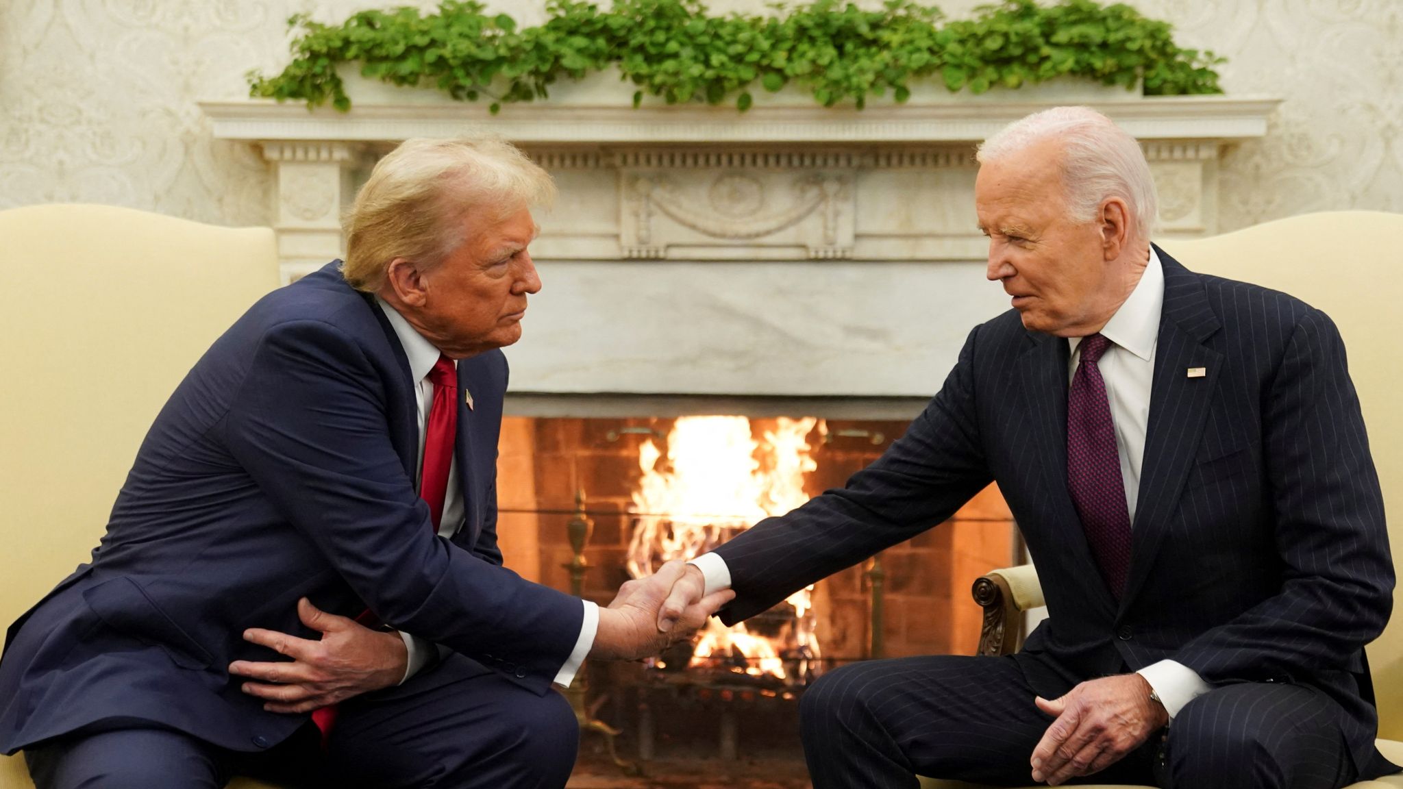 Joe Biden welcomes Donald Trump at White House for transition of power ...