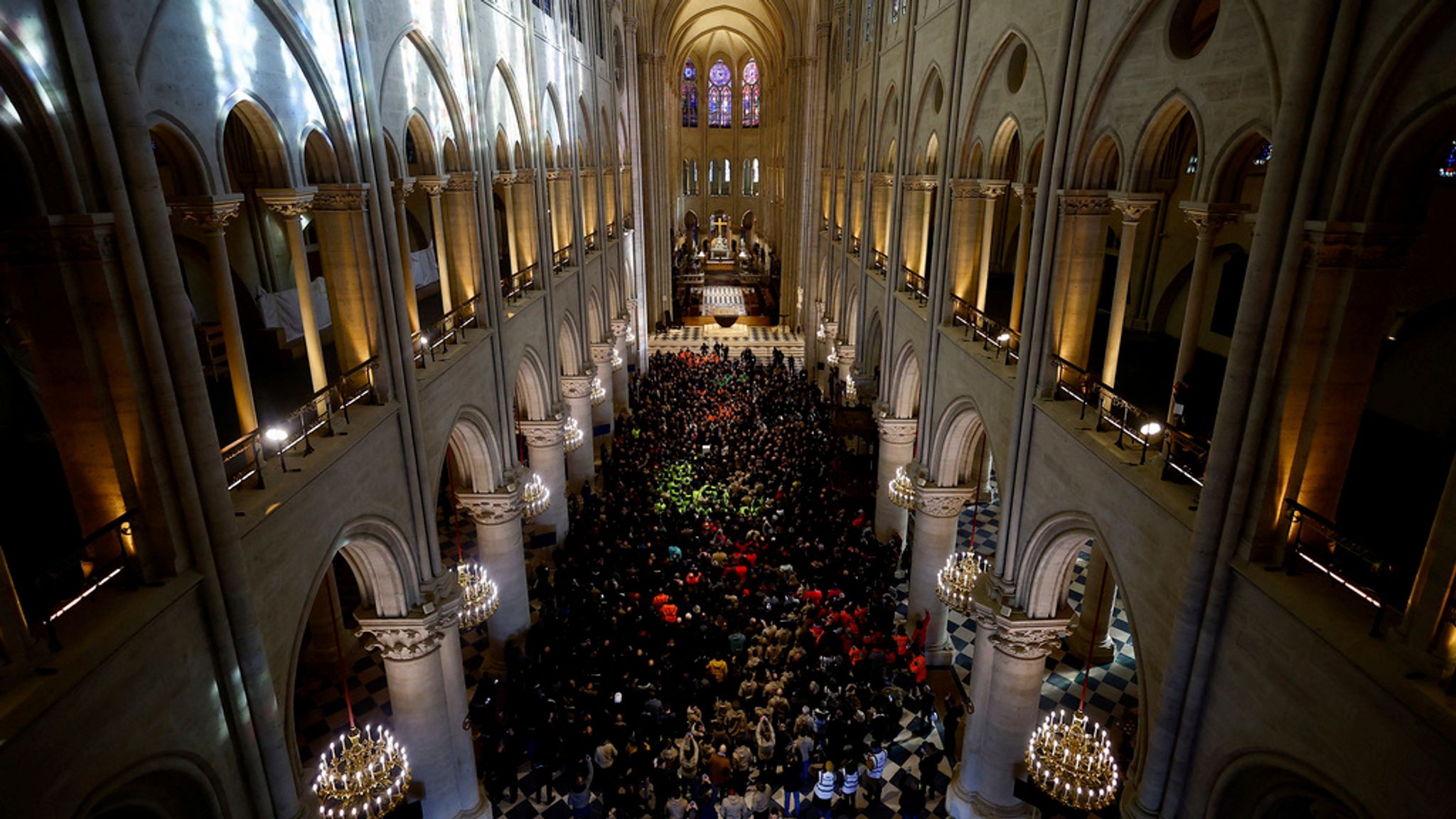 First glimpse inside restored Notre-Dame cathedral five years after ...