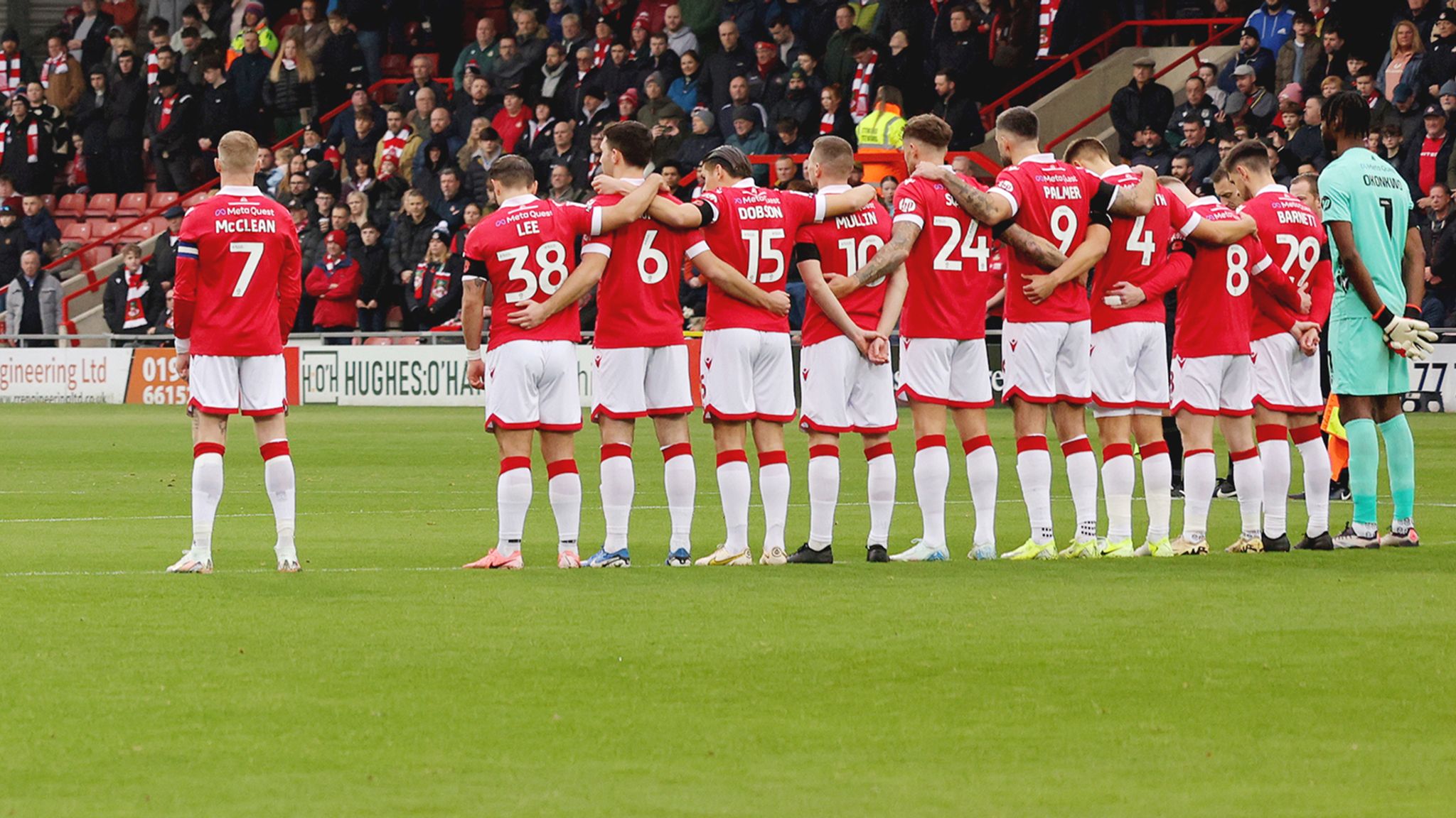 Wrexham player James McClean refuses to stand with teammates for ...