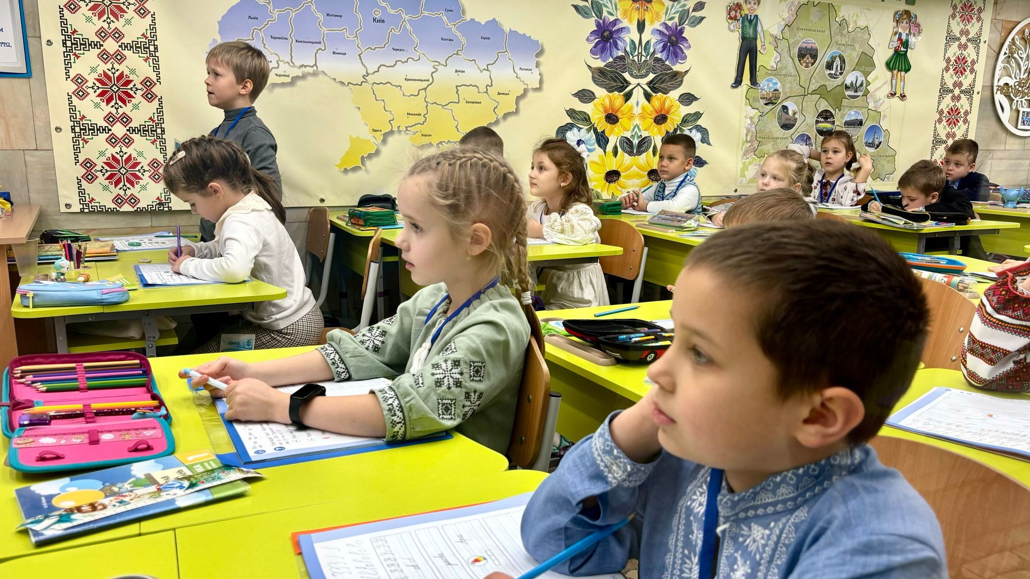 Under siege in Ukraine, schools go underground to keep life as normal as possible for children ...