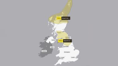 UK weather: Snow and ice warning issued for parts of UK | UK News | Sky ...