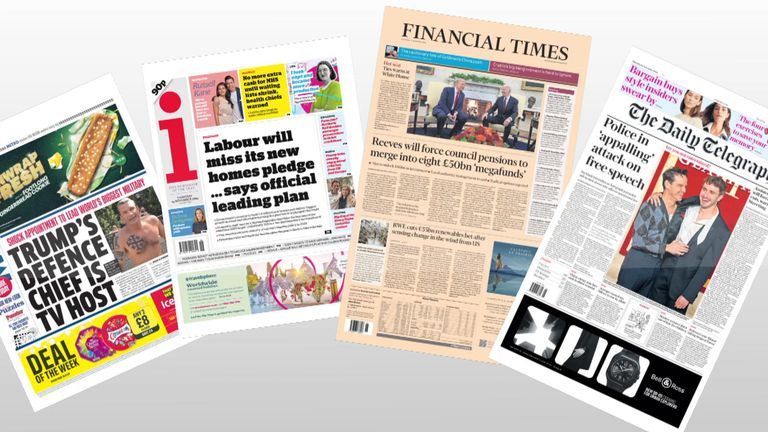 Tuesday's national newspaper front pages | News UK Video News | Sky News