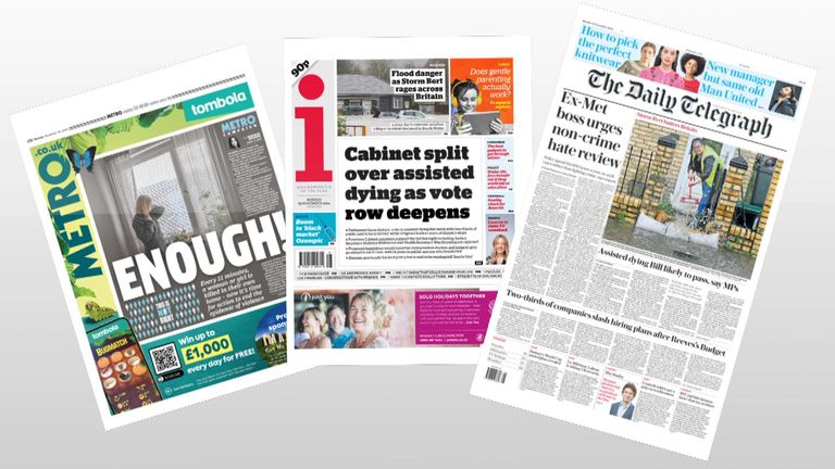 Press Preview: Tuesday's papers | News UK Video News | Sky News