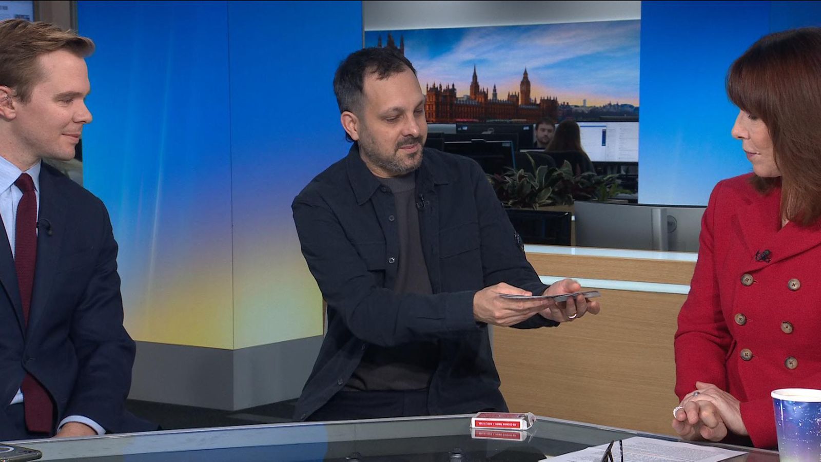 Magician Dynamo wows Sky News team with card tricks | UK News | Sky News