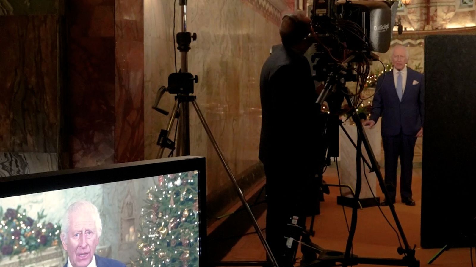 Behind the scenes with Sky News: How the King’s message was filmed ...