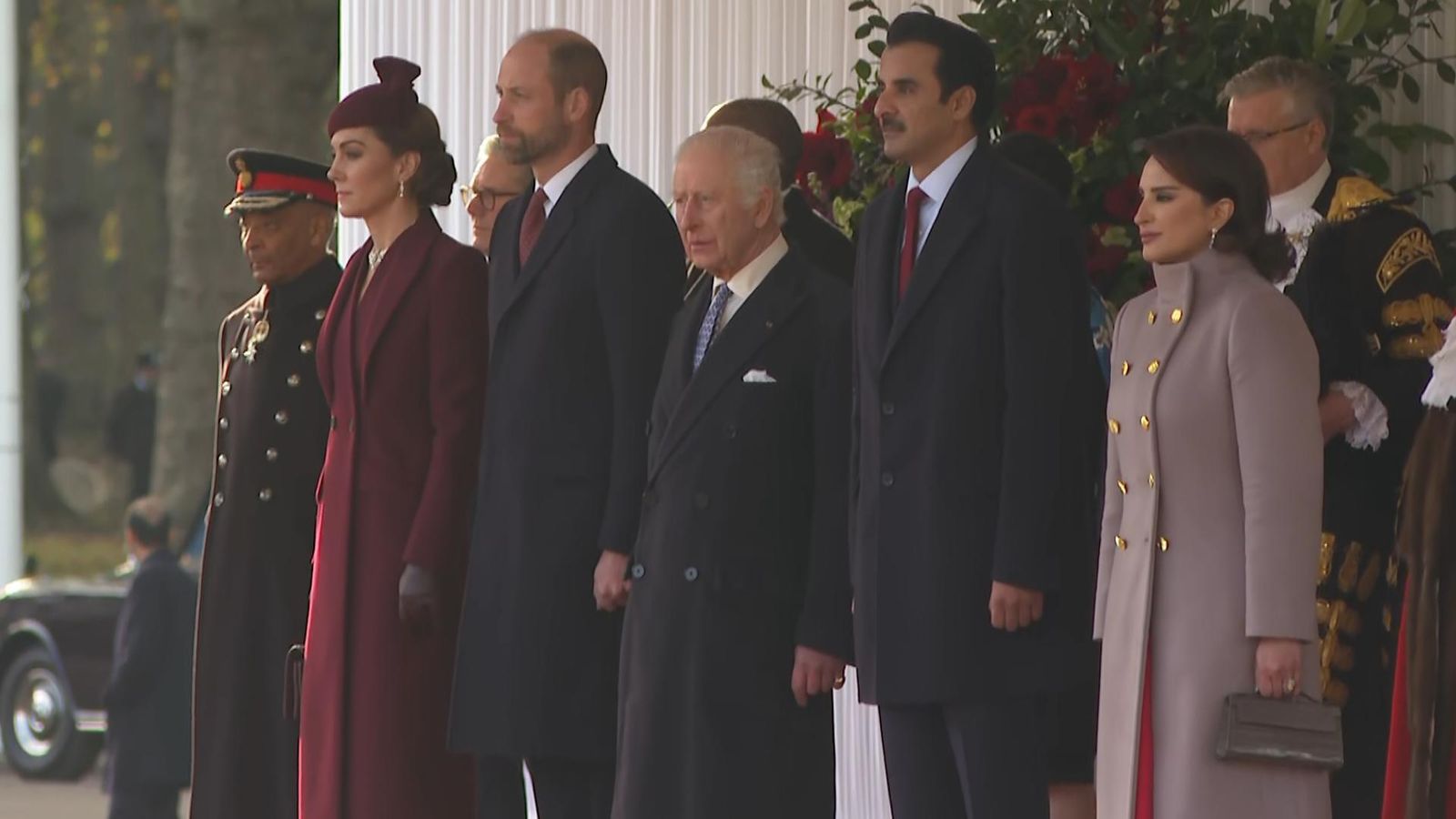 Princess Kate joins King and Prince William at welcome ceremony for ...