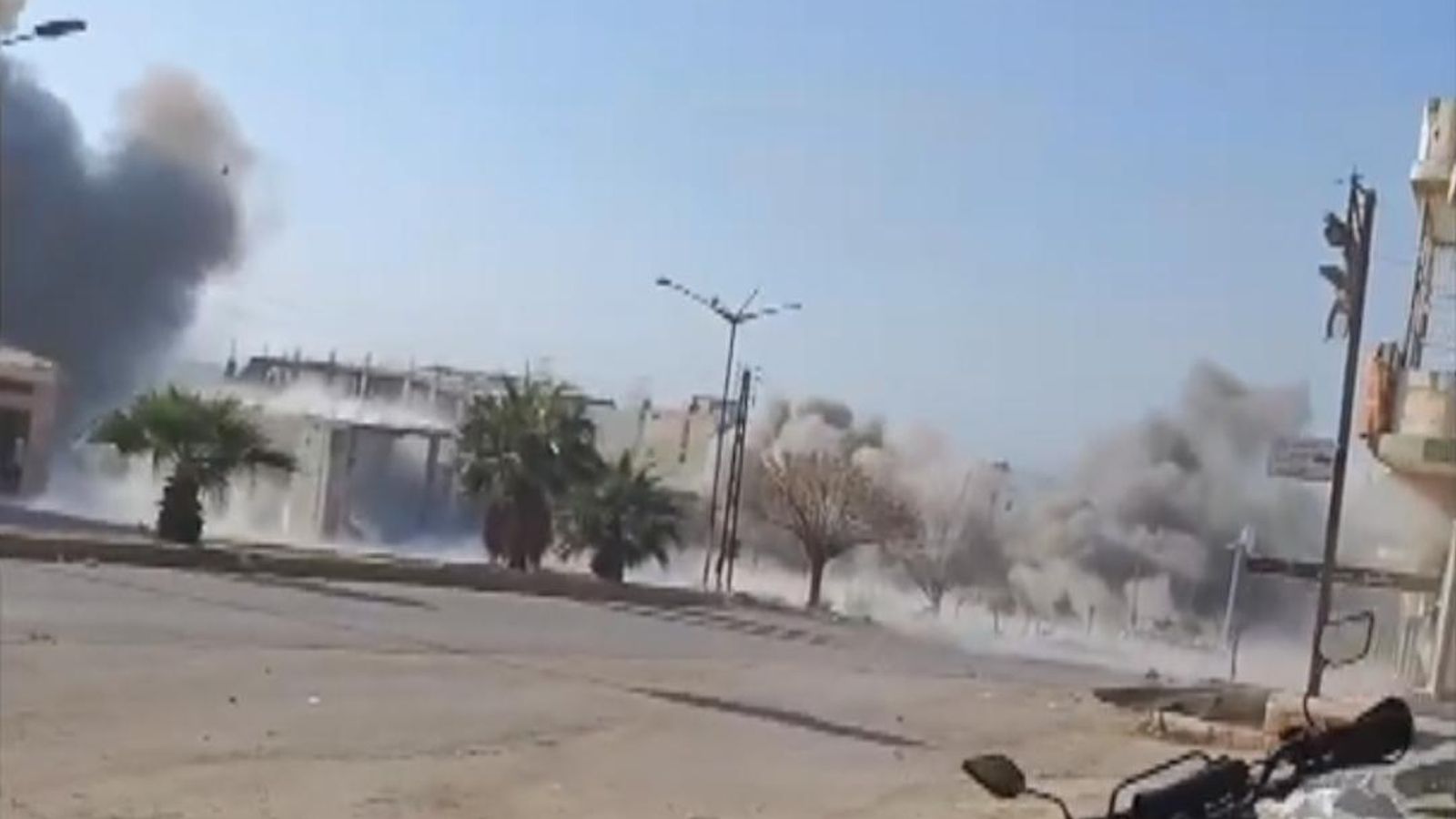 Air strikes hit Halfaya as Syrian rebels advance | World News | Sky News