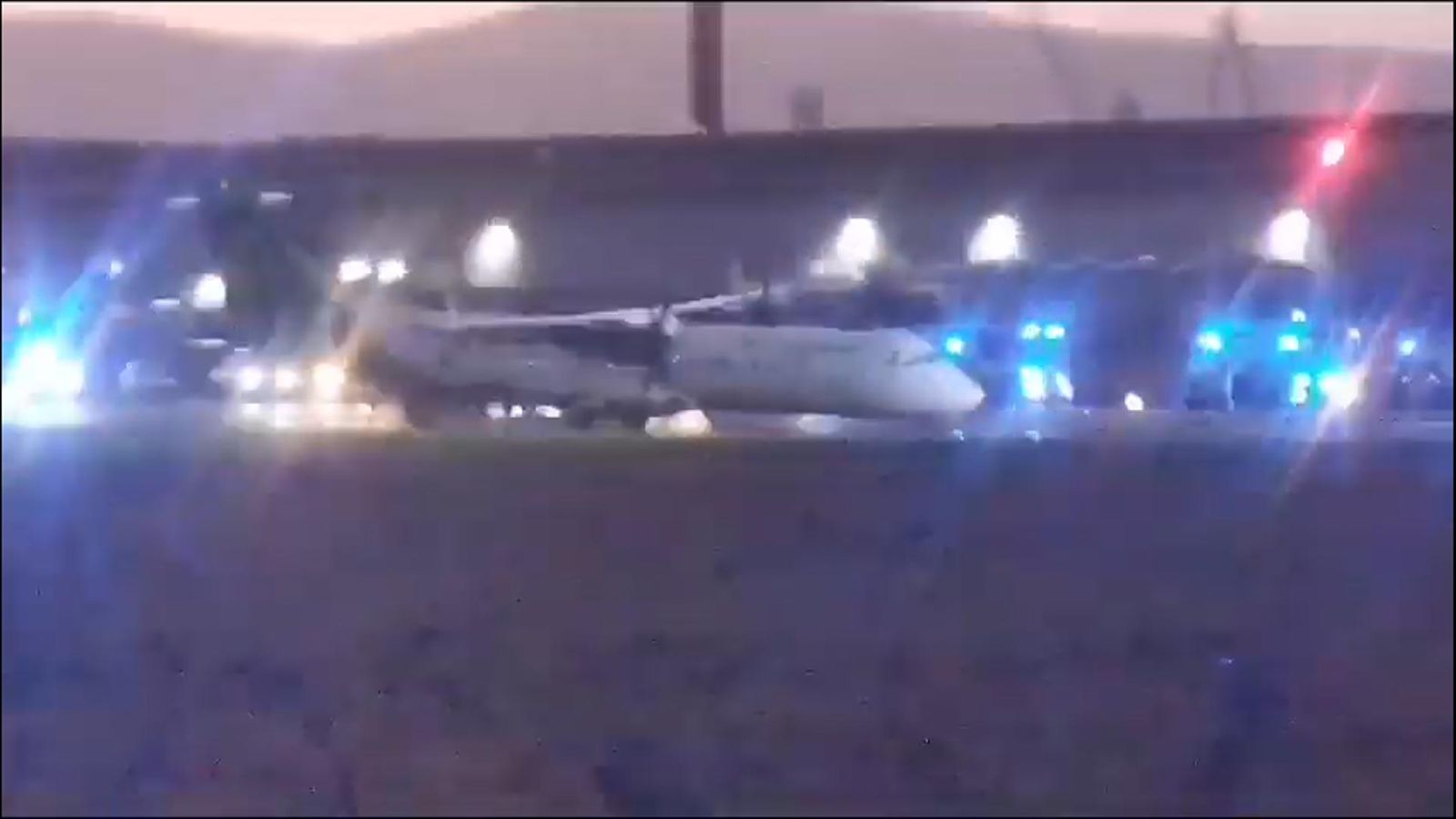 Plane experiences nose wheel collapse on Belfast arrival | UK News ...