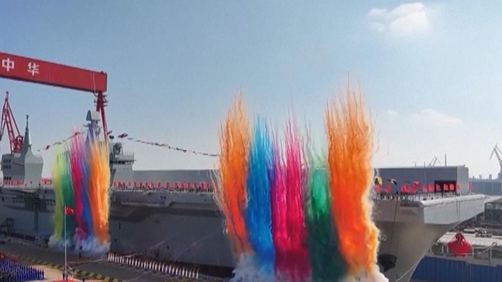 China launches new amphibious assault ship | World News | Sky News