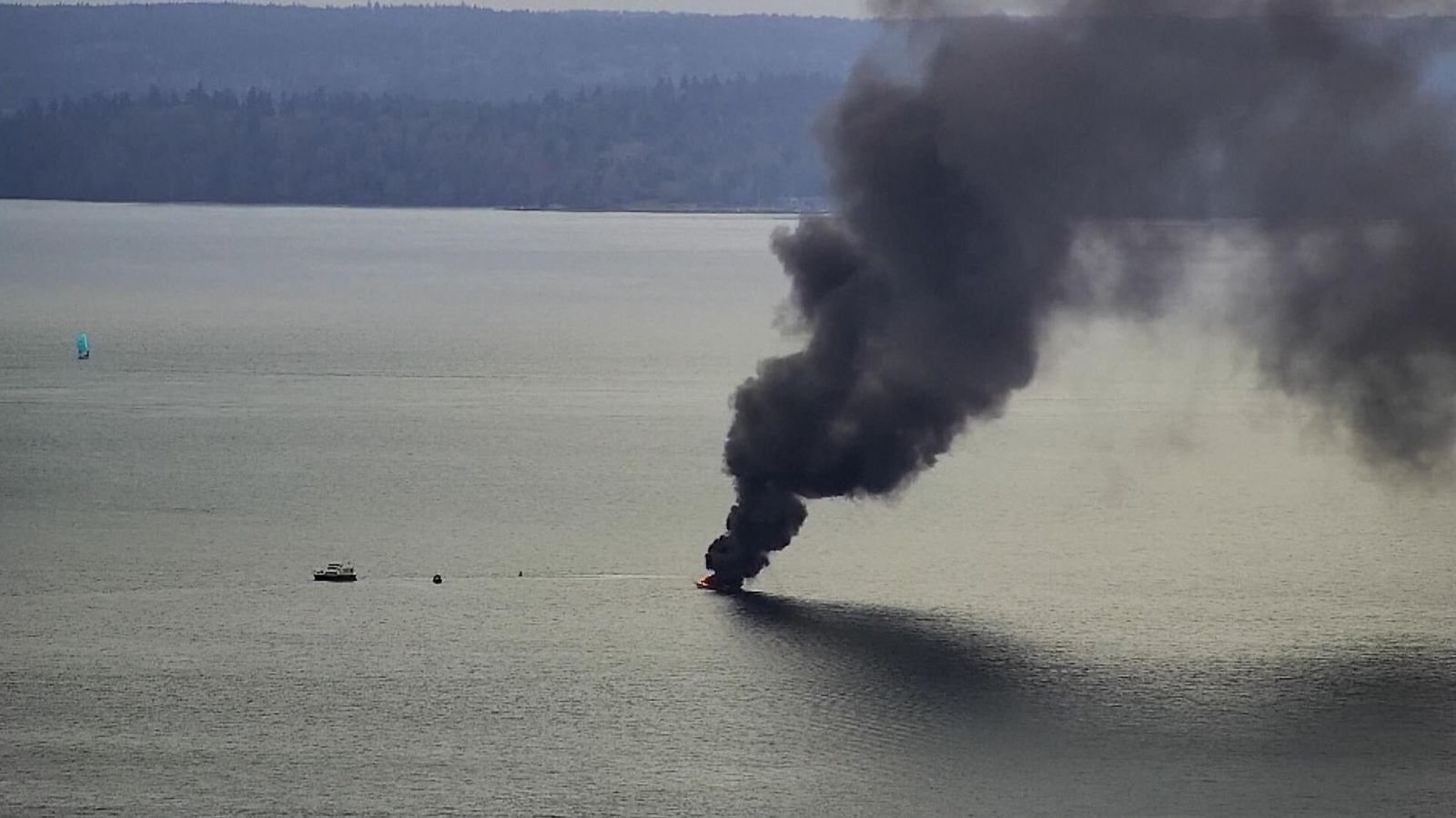 Boat catches on fire in Elliott Bay near Seattle | US News | Sky News