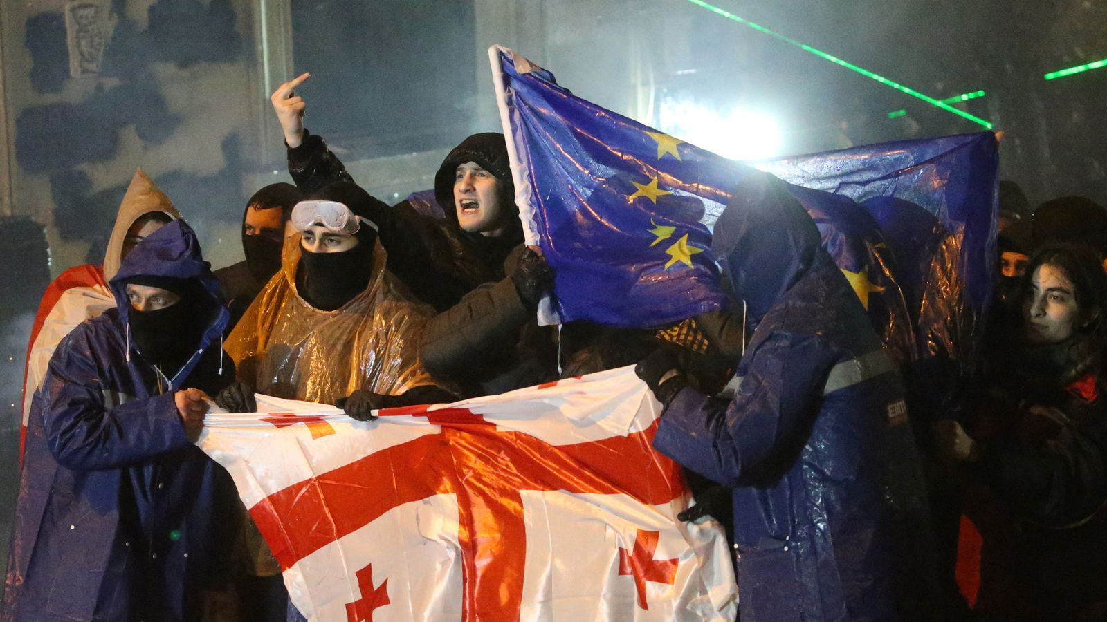 Georgia: Fourth night of clashes in Tbilisi amid reports protests are ...