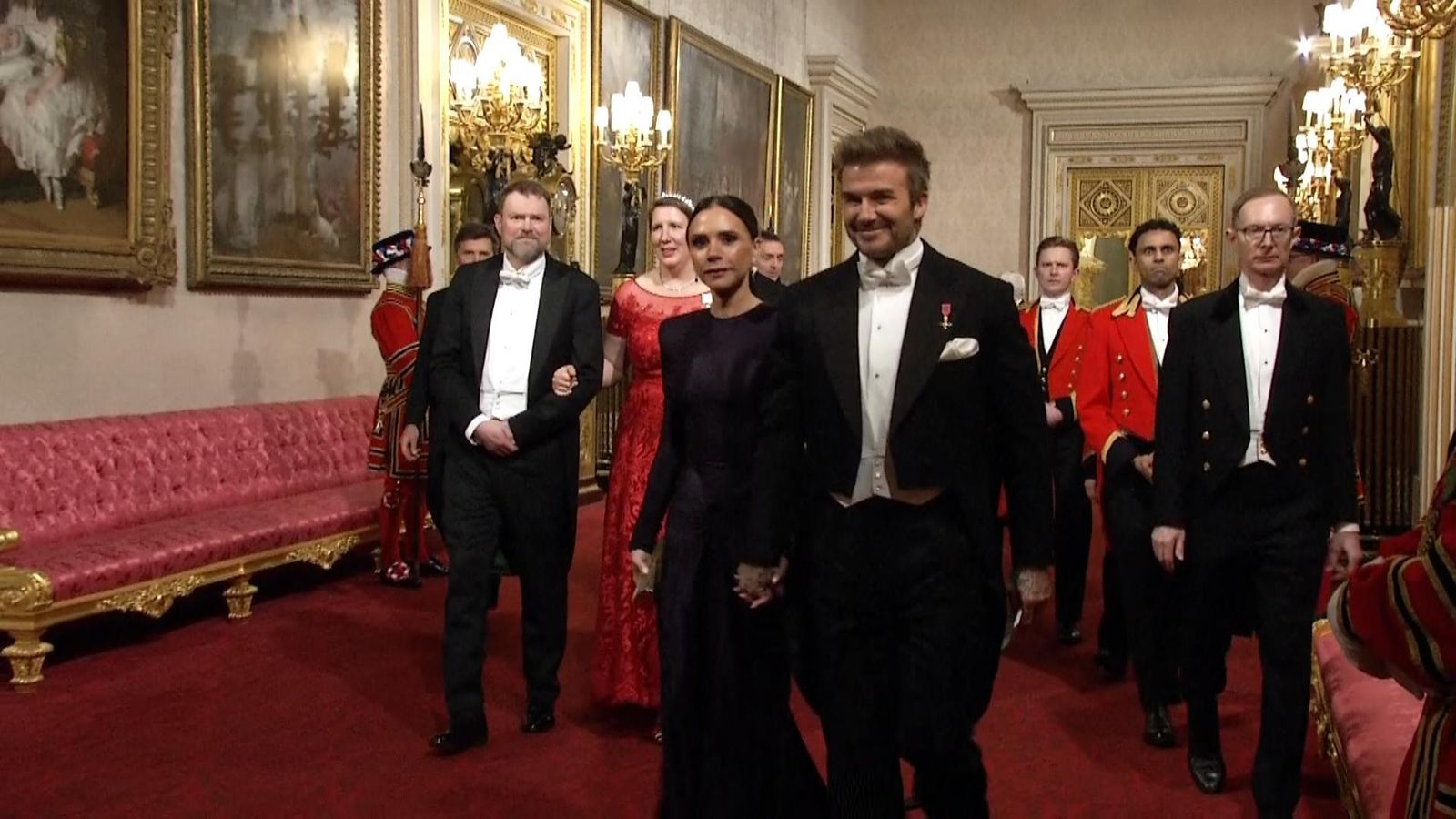 David and Victoria Beckham were among famous faces at state banquet ...