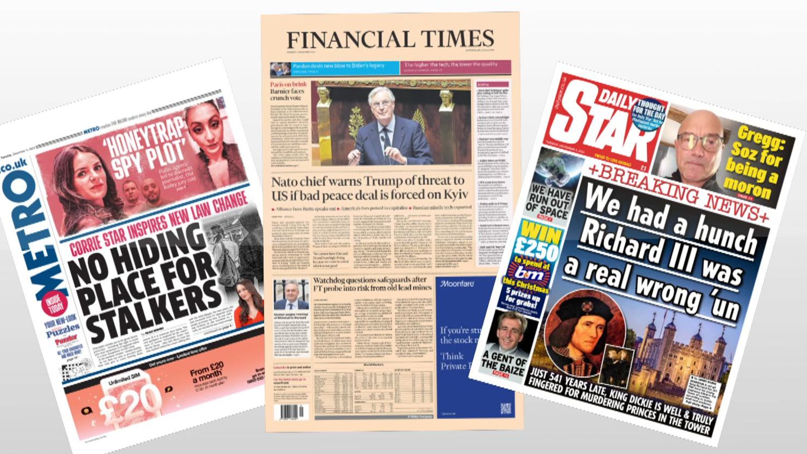 Tuesday's national newspaper front pages | UK News | Sky News