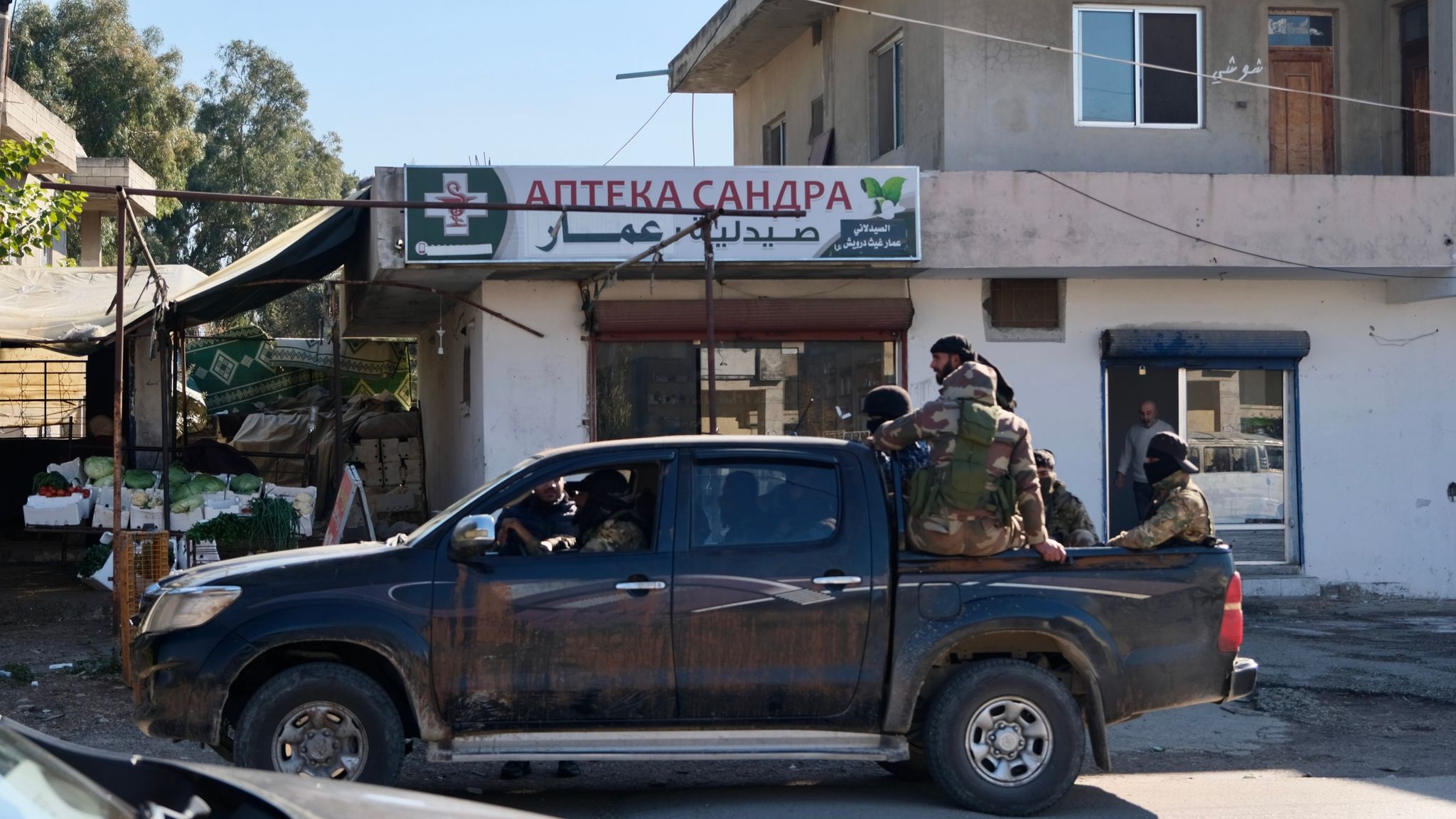 Jets scream overhead and soldiers drop down into gun turrets - outside ...