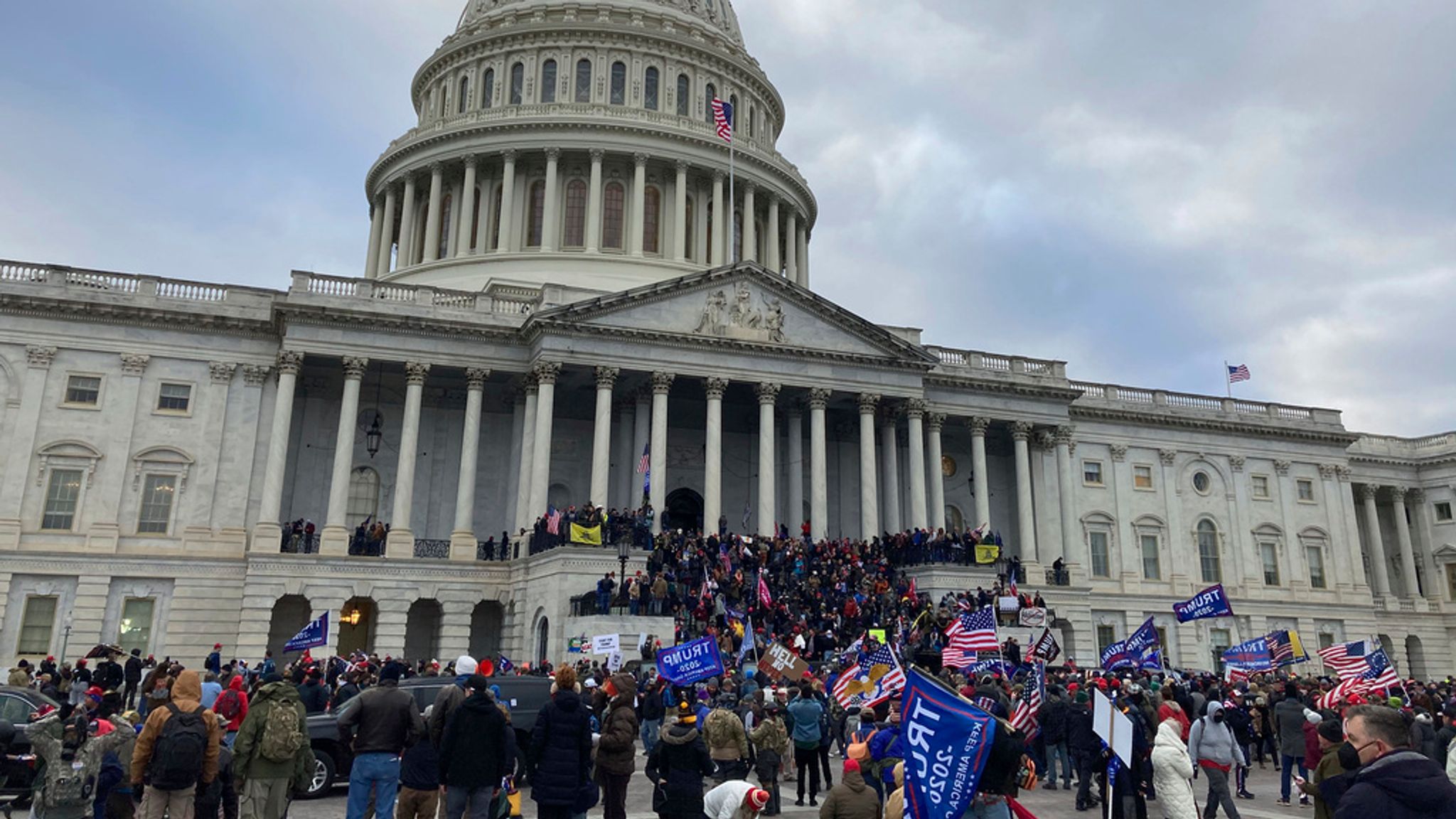 'Thank you, Mr Trump': Supporters of jailed Capitol rioters gather ...
