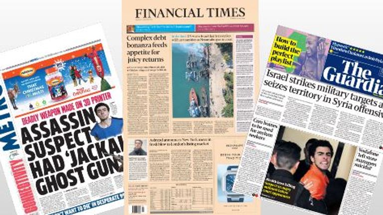 Press Preview: Wednesday's front pages | News UK Video News | Sky News