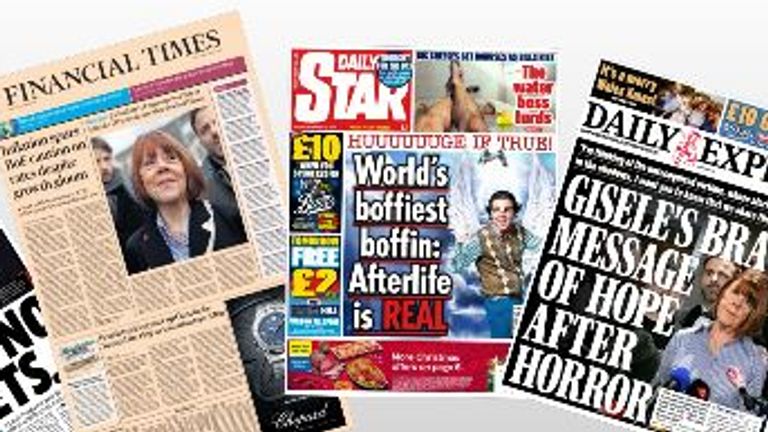 Sunday's national newspaper front pages | News UK Video News | Sky News