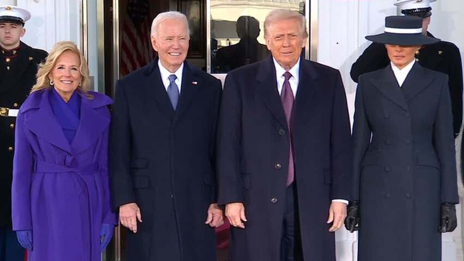 'Welcome home': Trump meets Biden at White House | News UK Video News | Sky News