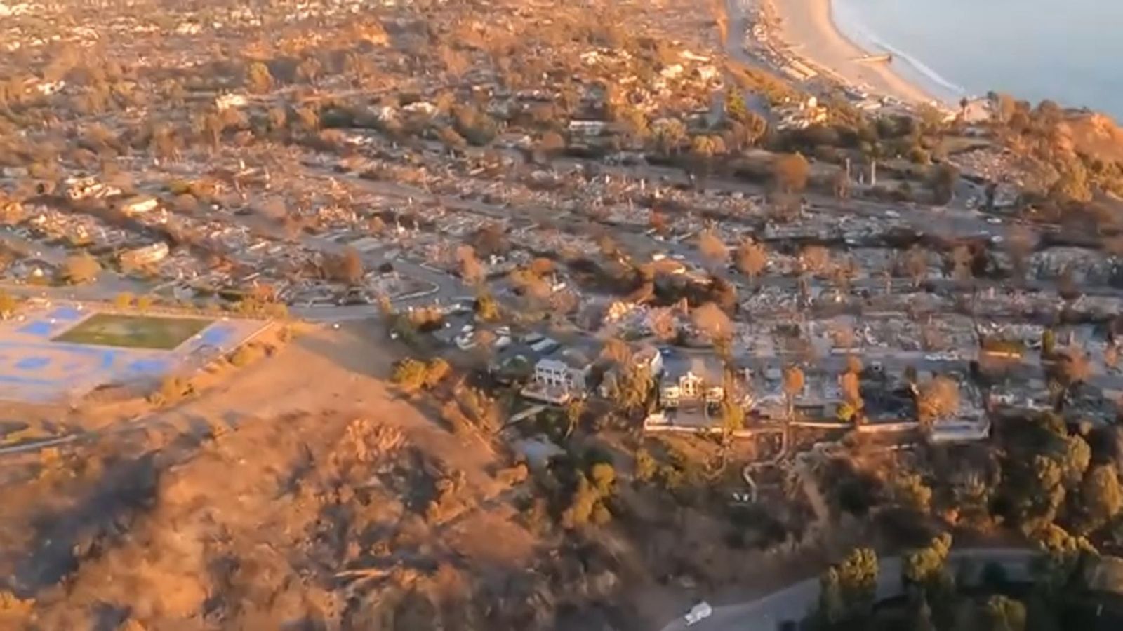 Aerial video shows scale of destruction from Palisades fire | US News ...