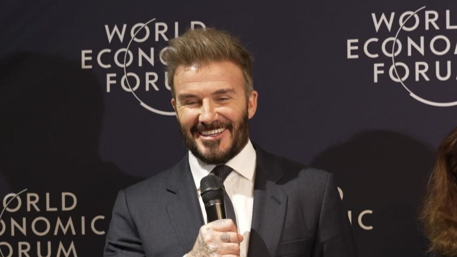 Davos: David Beckham is 'privileged to be the voice of children' | News UK Video News | Sky News