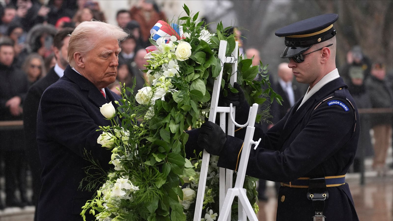 Donald Trump lays wreath at Arlington National Cemetery ahead of MAGA ...