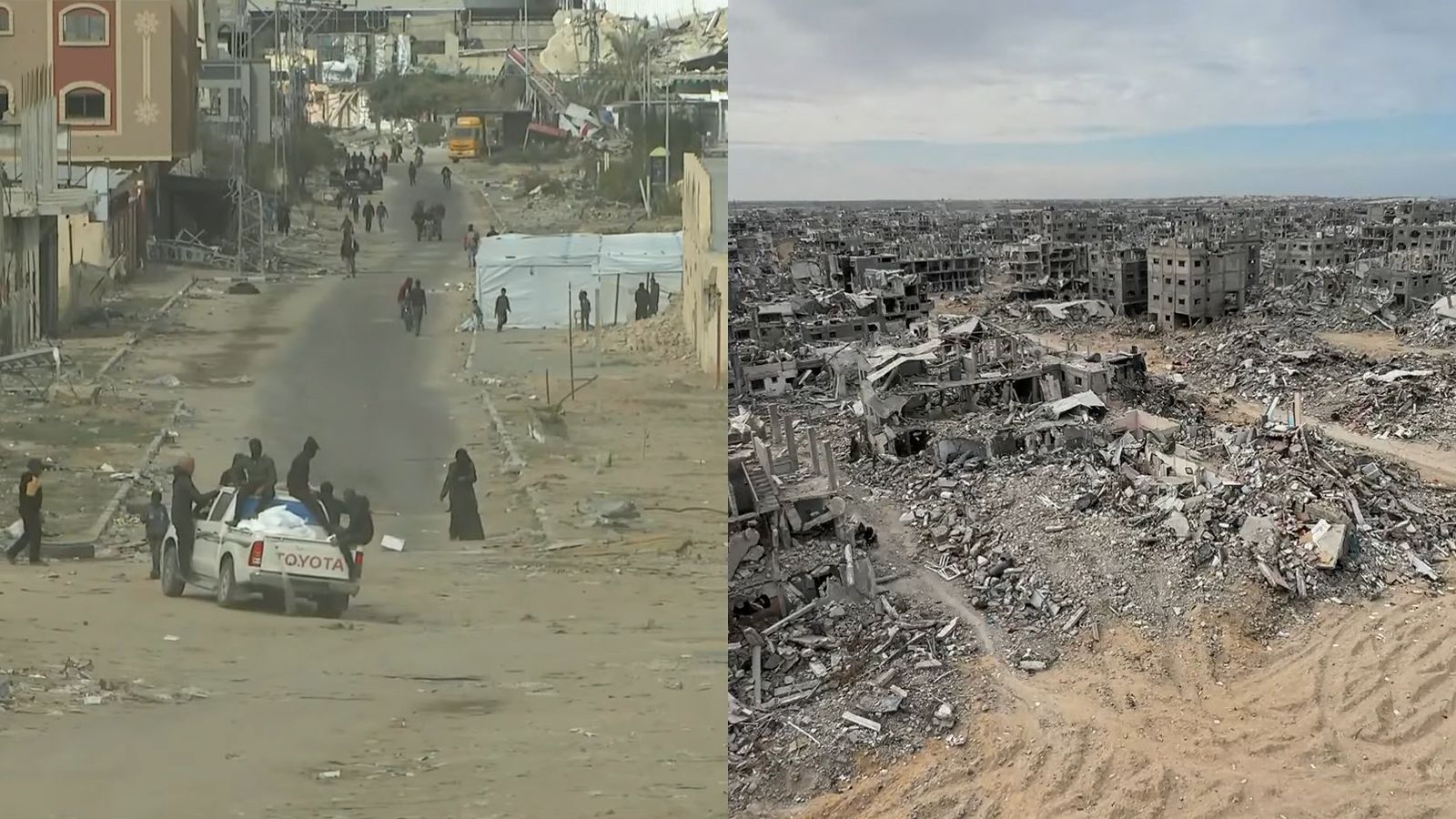 Life in devastated Gaza as ceasefire holds | News UK Video News | Sky News