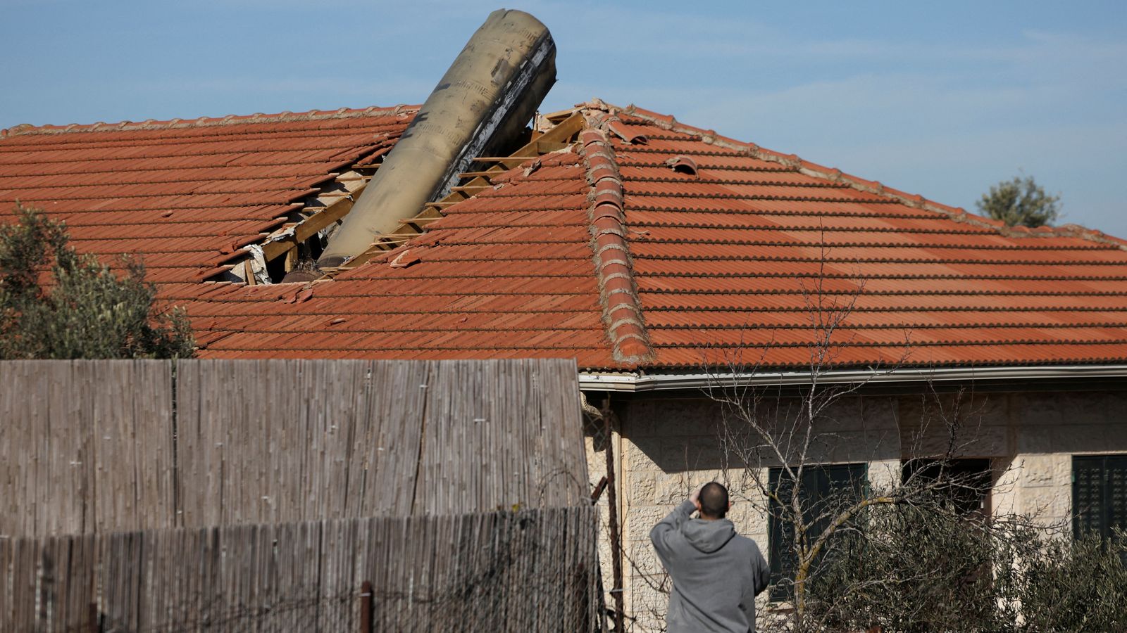 'Houthi missile casing' wedged in house roof in Israel | World News ...