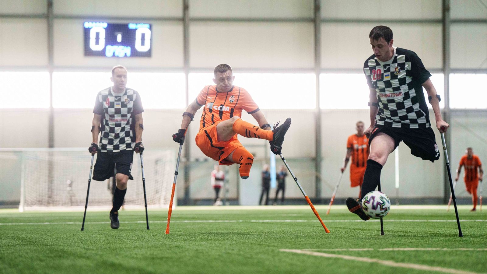 Ukraine holds first amputee football tournament for players wounded in ...