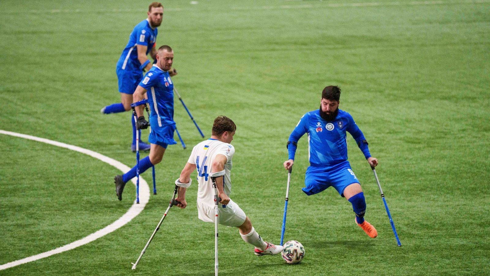 Ukraine holds first amputee football tournament for players wounded in ...