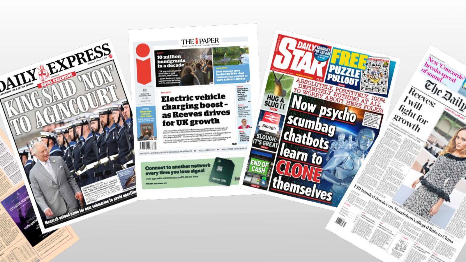 Wednesday's national newspaper front pages | UK News | Sky News