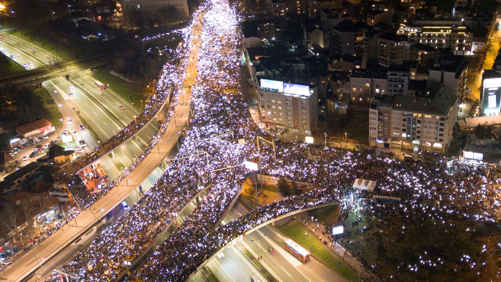 Thousands of protesters join traffic blockade in Belgrade to put ...