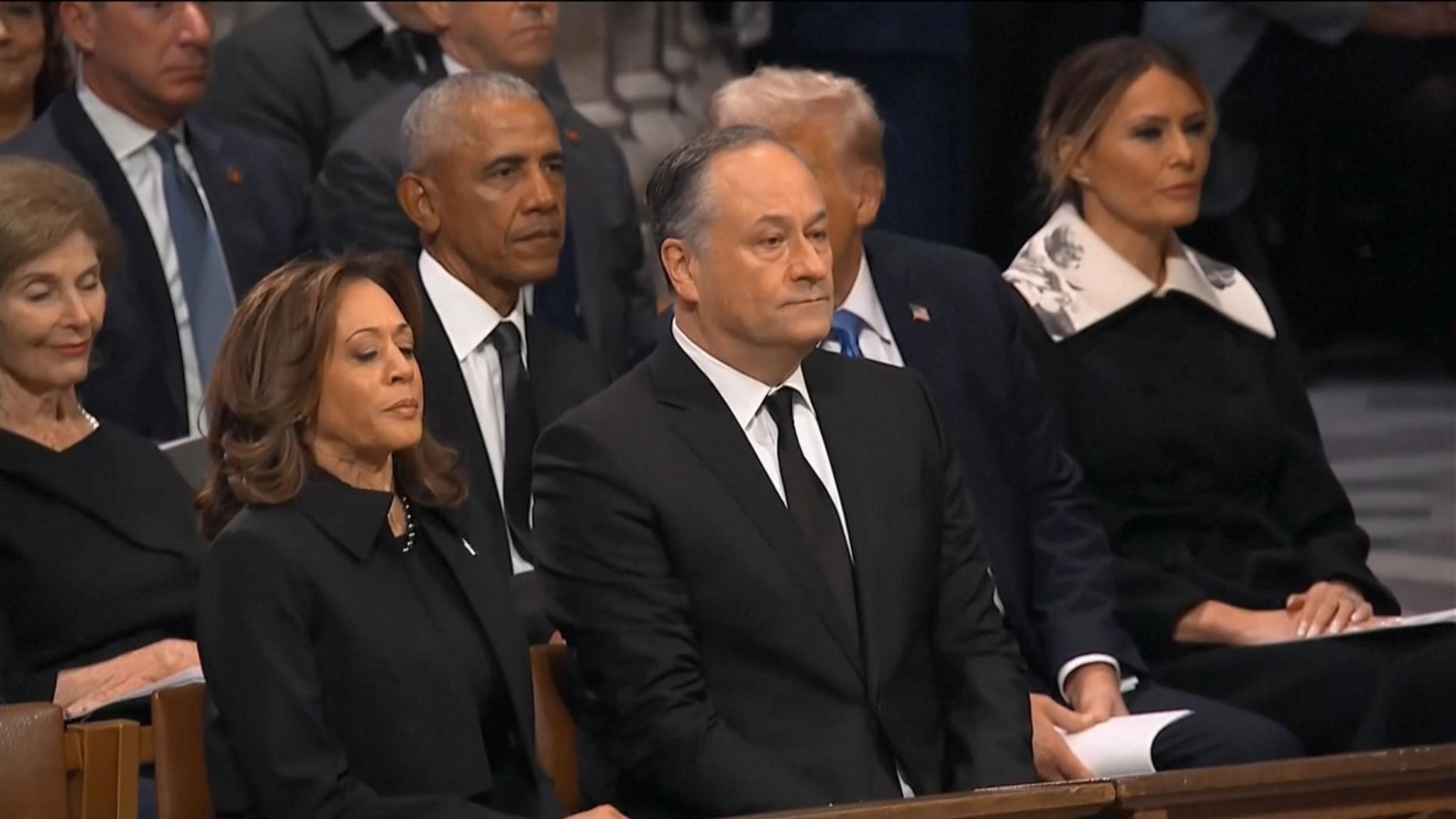 Jimmy Carter funeral sees US presidents unite and Kamala Harris face-to ...