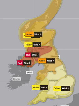 UK weather: Rare red warnings ahead of Storm Eowyn - with tornado and ...