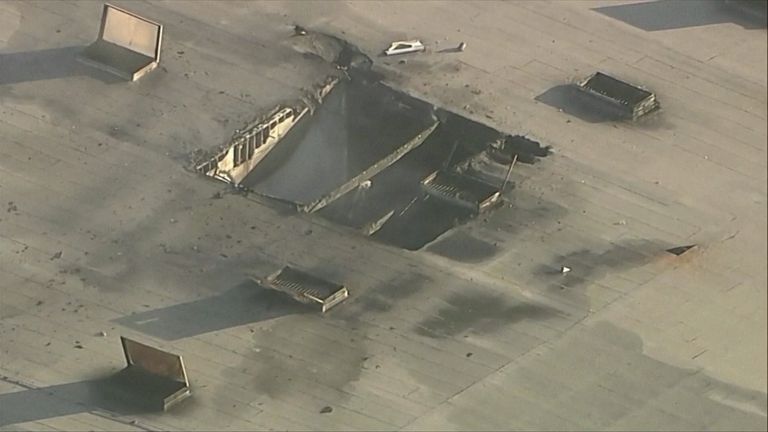 Two dead after small plane crashes into California factory | US News ...