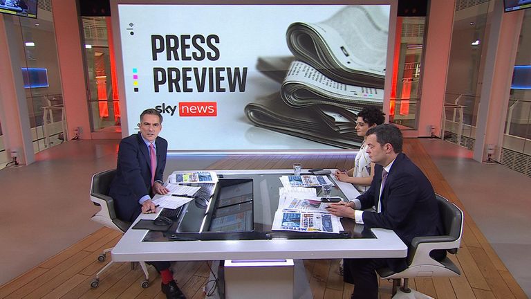 Press Preview: Sunday's front pages | News UK Video News | Sky News