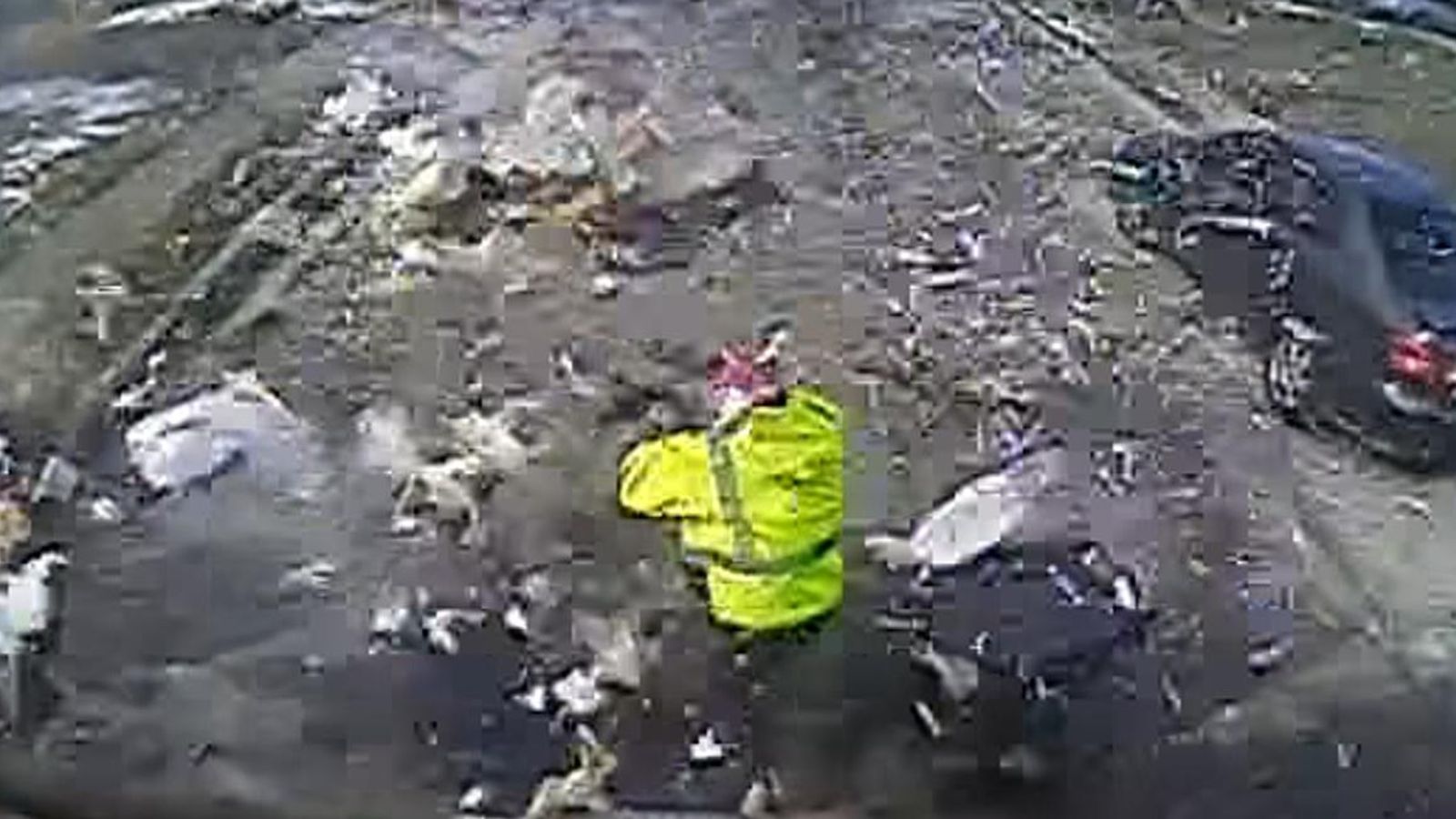 Bin collector narrowly escapes exploding rubbish in Ohio | US News ...