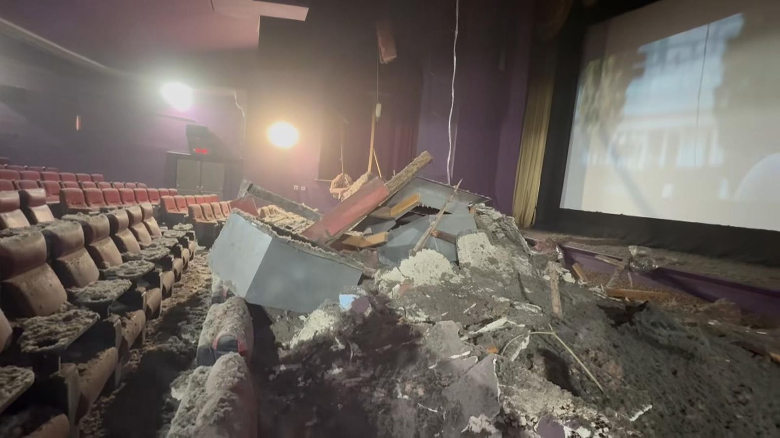 Cinema's ceiling collapses during screening of Marvel's latest Captain ...