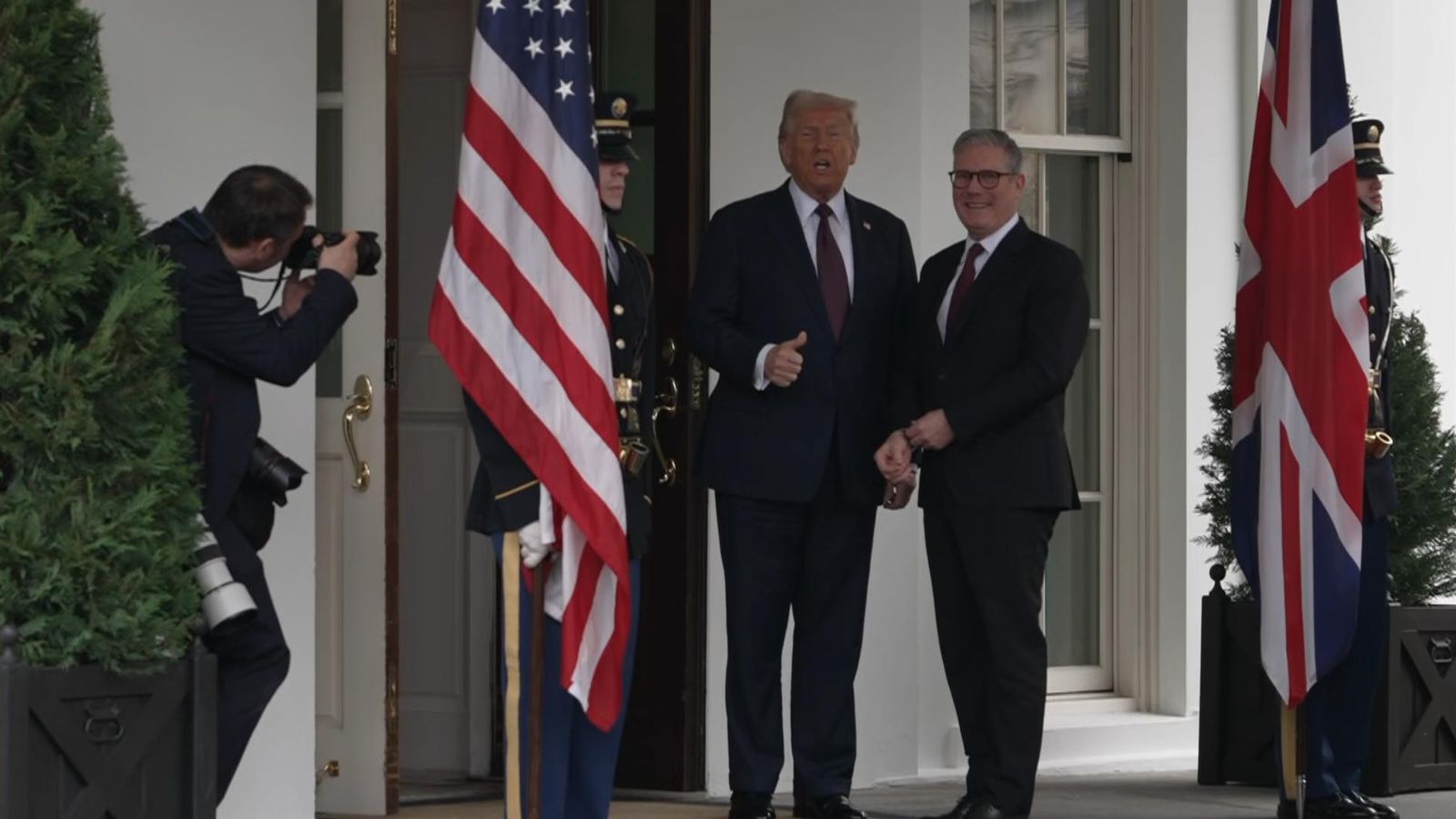 Sir Keir Starmer arrives at the White House for his meeting with Donald ...