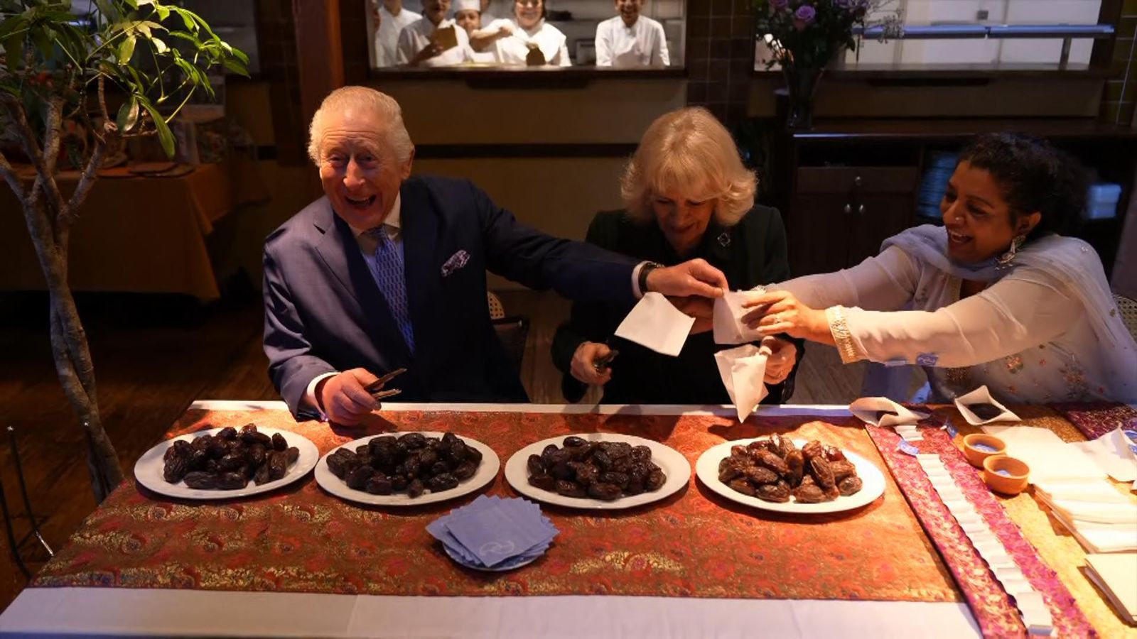 King and Queen help to pack donation boxes in Soho ahead of Ramadan ...