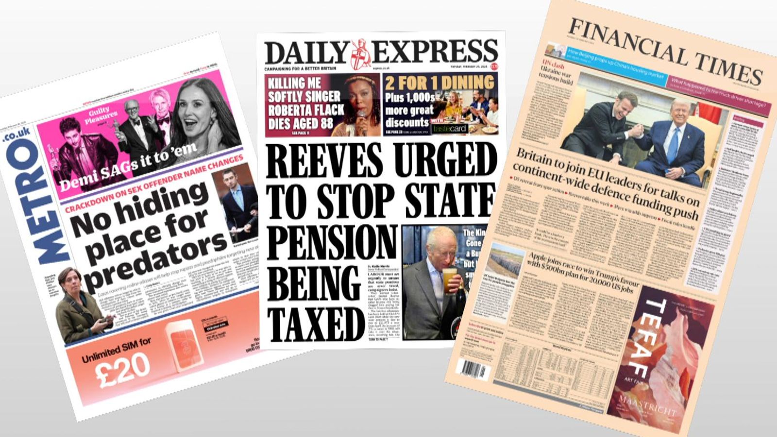 Tuesday's national newspaper front pages | UK News | Sky News