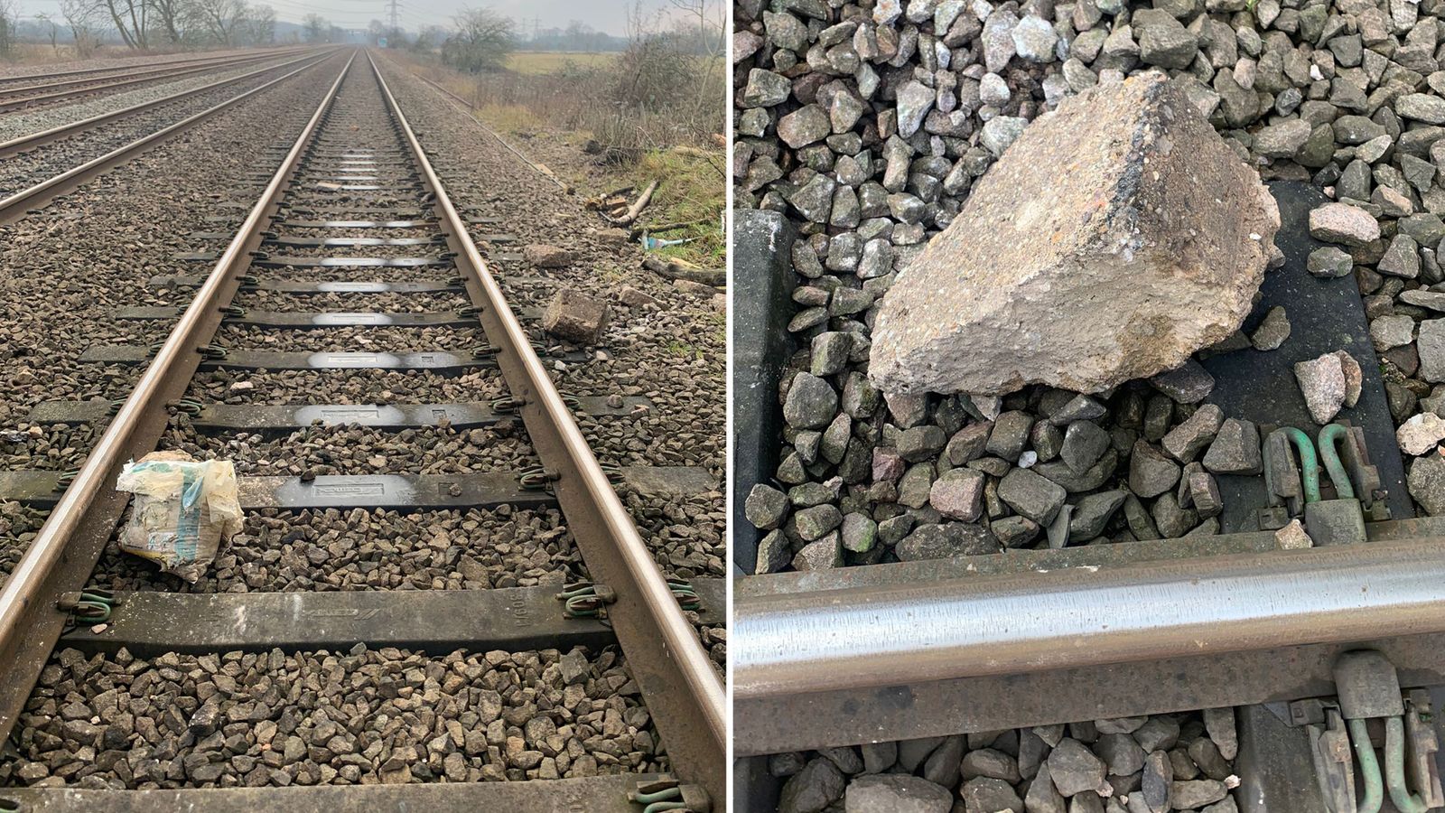 Rocks and scooter thrown at trains on 120mph line in 'incredibly ...