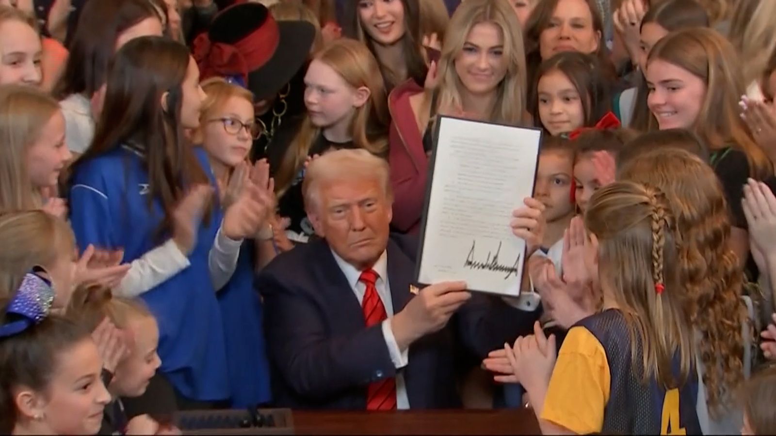 Donald Trump signs ban on trans athletes from women's sports | US News ...