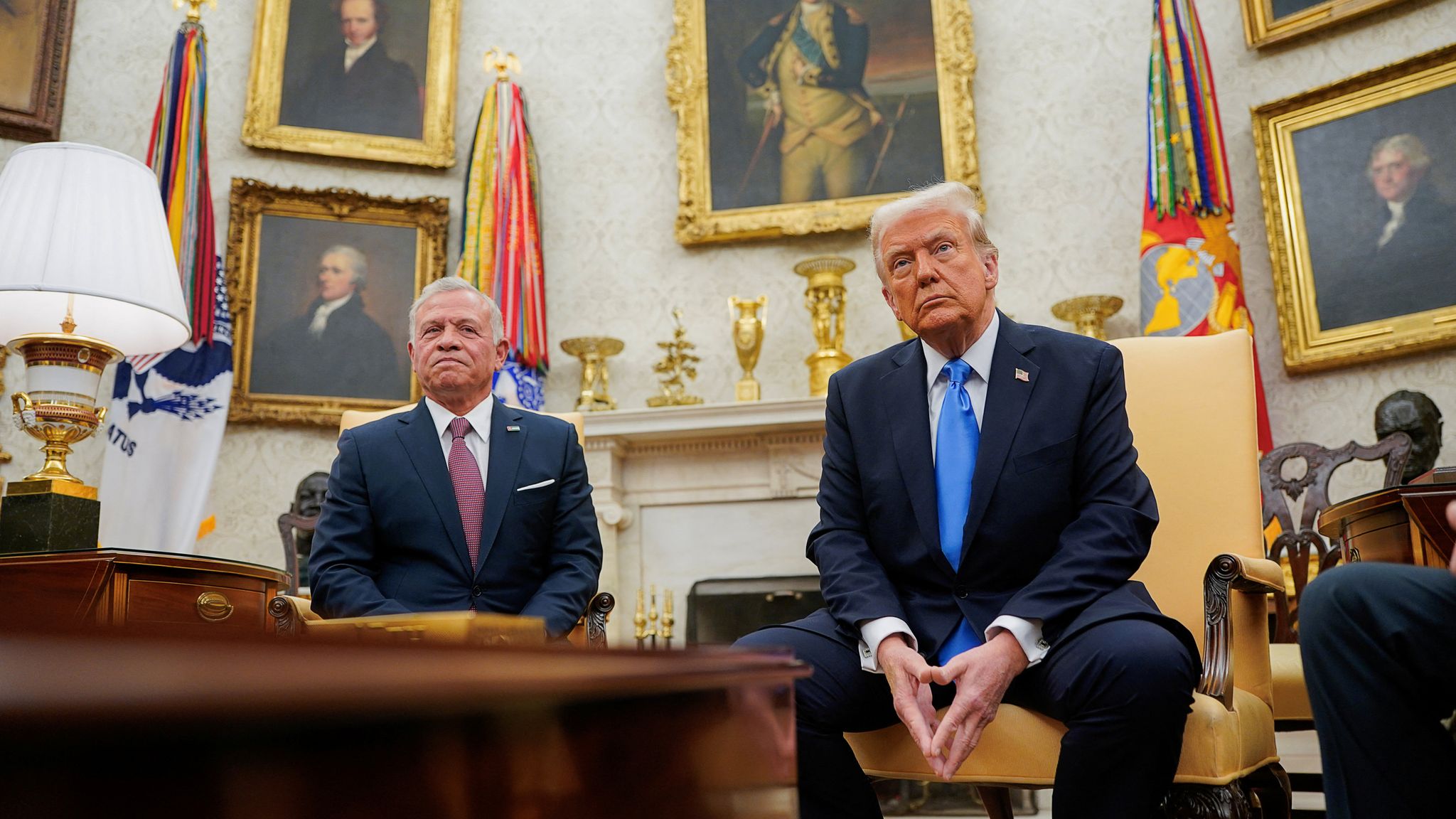 Trump doubles down on plans to 'take Gaza' as he meets Jordan's King ...