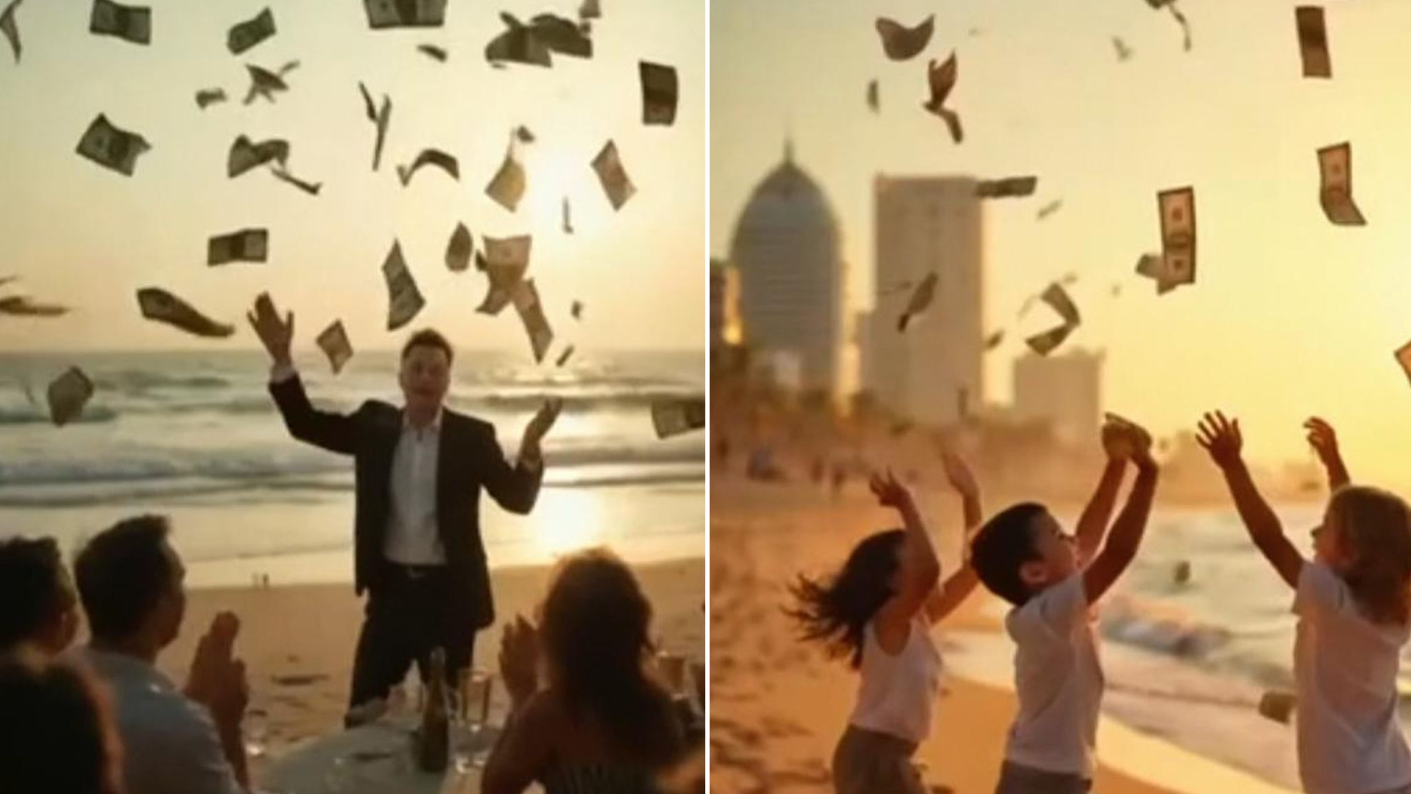 Trump shares AI video of Gaza vision featuring golden statues, bearded belly dancers and ...