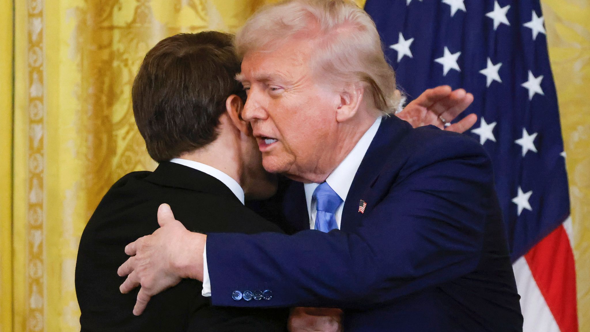 Trump's optimism meets Macron's caution in carefully choreographed ...