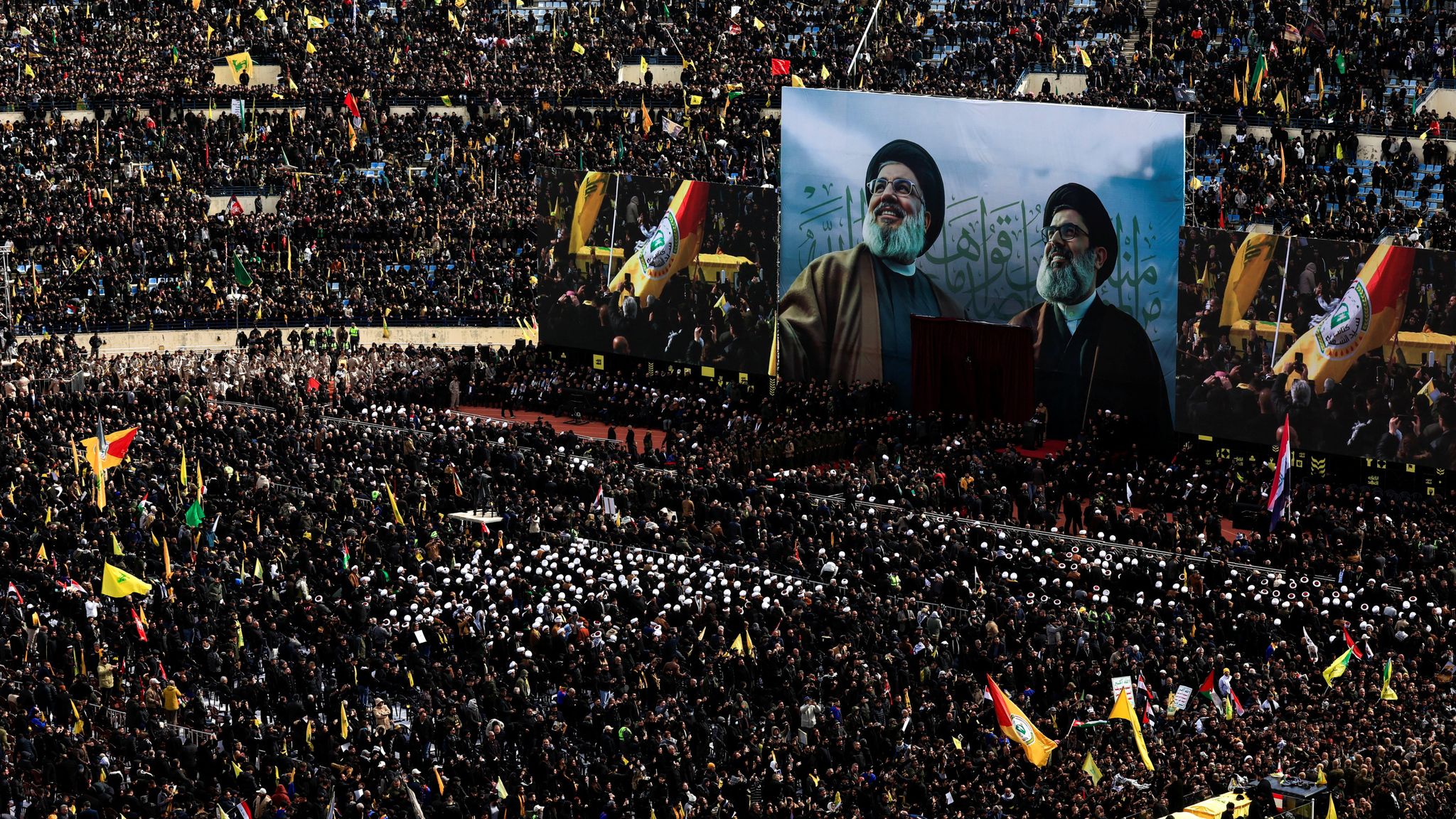 Supporters mourn charismatic leader Hassan Nasrallah - with Hezbollah ...