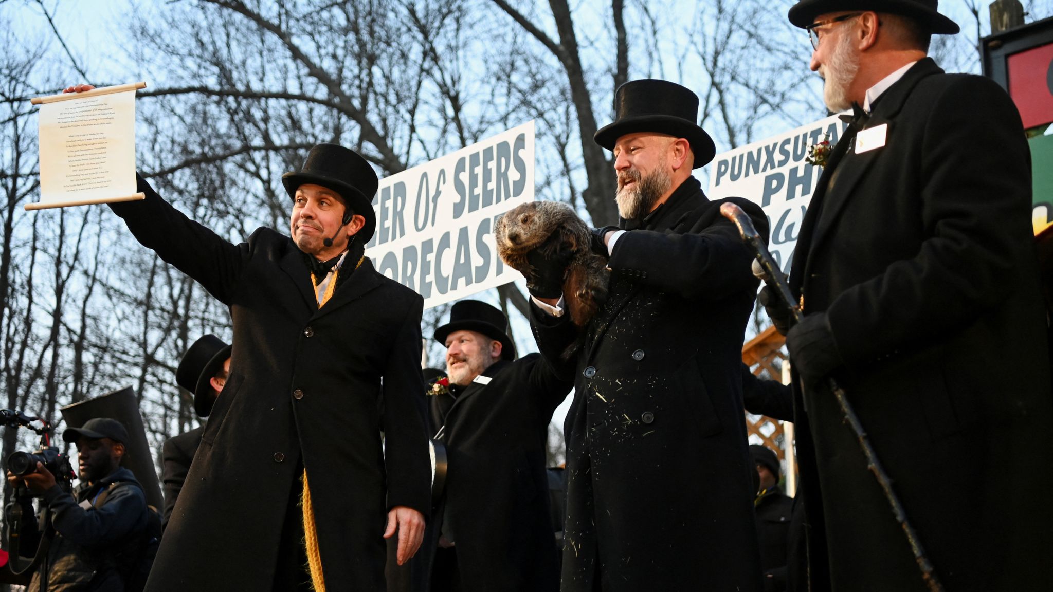 Groundhog Day: Punxsutawney Phil predicts six more weeks of wintry ...